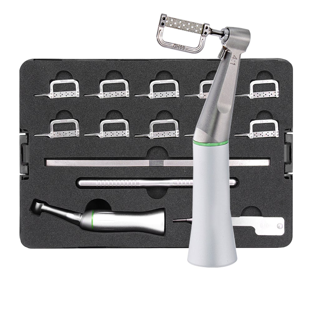 4:1 Orthodontic Dental Low Speed Contra Angle IPR Handpiece Kit – Denshine